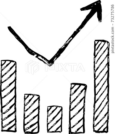 Handwritten v-shaped recovery graph and arrow - Stock Illustration ...