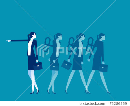 Business leader go different way. Business... - Stock Illustration ...