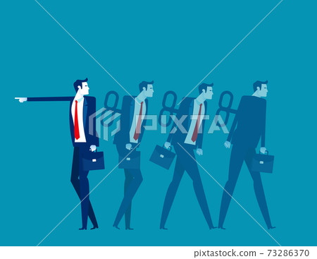 Business leader go different way. Business... - Stock Illustration ...
