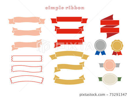 Simple ribbon design material - Stock Illustration [73291347] - PIXTA