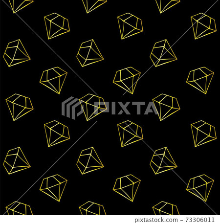 Vector seamless pattern of gold diamond - Stock Illustration [73306011 ...