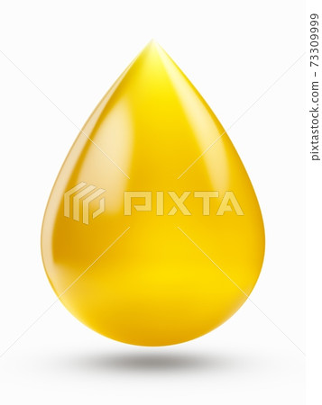 3D rendering oil drop isolated on white background - Stock Illustration ...