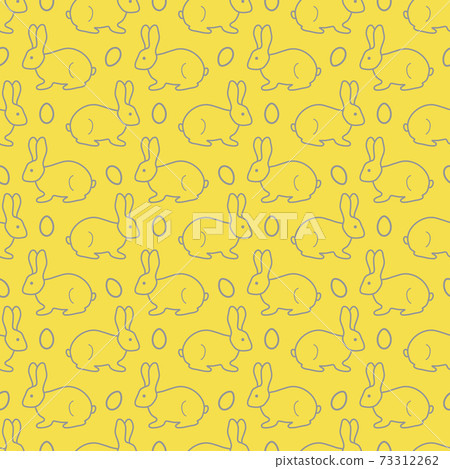Seamless pattern with Easter Bunny, eggs. - Stock Illustration ...