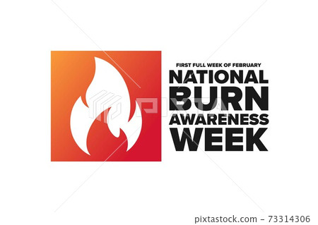 National Burn Awareness Week. First full week... - Stock Illustration ...