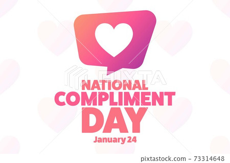 National Compliment Day. January 24. Holiday... - Stock Illustration ...