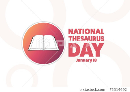 National Thesaurus Day. January 18. Holiday... - Stock Illustration ...