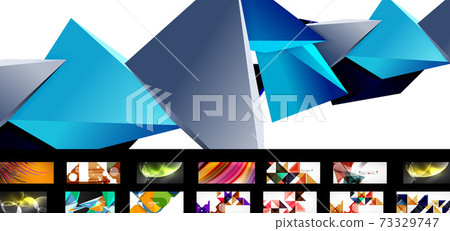 Set of vector abstract backgrounds, various... - Stock Illustration ...