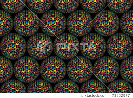 Seamless pattern of colorful dot spheres - Stock Illustration [73332977 ...