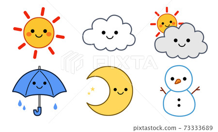 Weather mark set illustration - Stock Illustration [73333689] - PIXTA