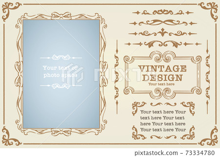 Vector set of antique decorative frames,... - Stock Illustration ...