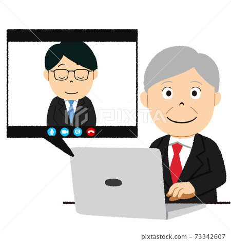 Video interview illustration - Stock Illustration [73342607] - PIXTA