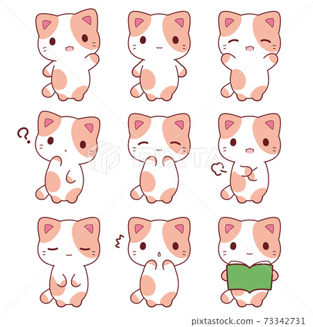Cat pose set - Stock Illustration [73342731] - PIXTA