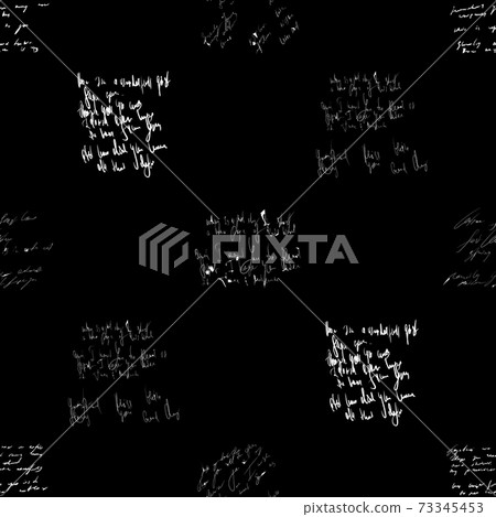 Seamless vector pattern. White text on a black... - Stock Illustration ...