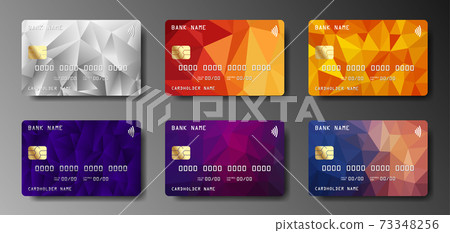 Plastic bank card. Vector-插圖素材 [73348256] - PIXTA圖庫