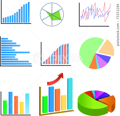 Simple graph set - Stock Illustration [73351294] - PIXTA
