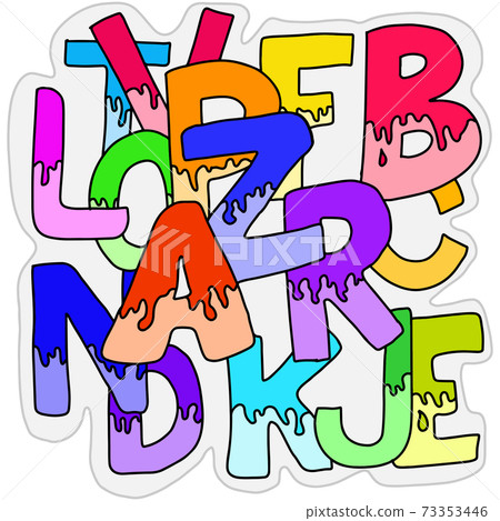 alphabet color doodle art - Stock Illustration [73353446] - PIXTA