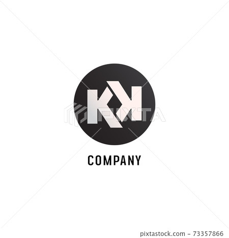 Letter KK Alphabetic Logo Design Template,... - Stock Illustration ...