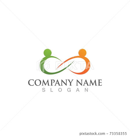 Infinity family care logo and symbol vector image - Stock Illustration ...