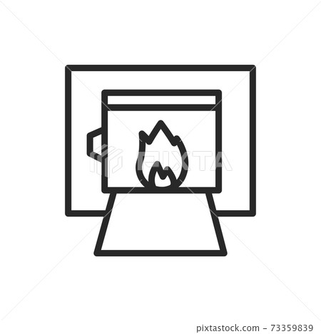 Crematorium color line icon. Isolated vector... - Stock Illustration ...