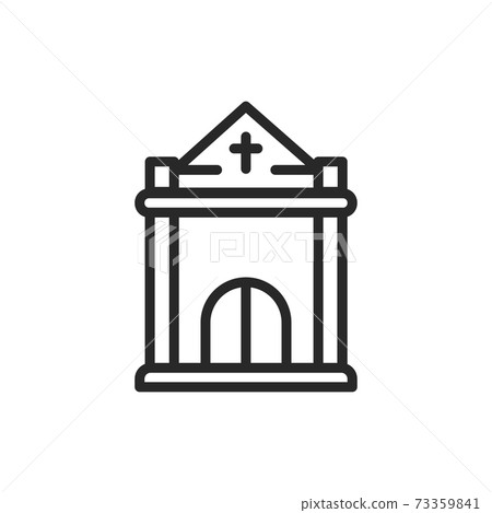 Crypt color line icon. Isolated vector element. - Stock Illustration ...