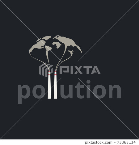 Pollution Letter,Typography design of the earth... - Stock Illustration ...