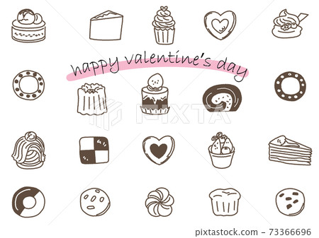 Simple sweets set illustration - Stock Illustration [73366696] - PIXTA