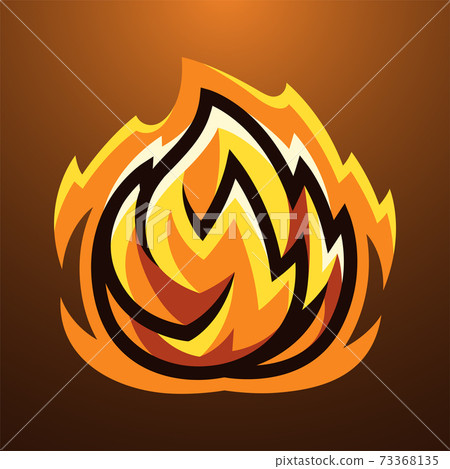 Fire ball mascot logo design - Stock Illustration [73368135] - PIXTA