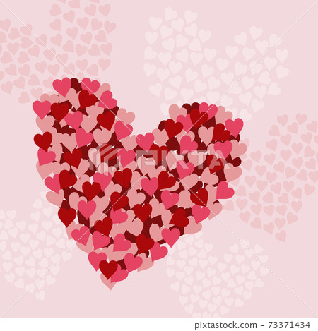 Valentine's background full of hearts square - Stock Illustration ...