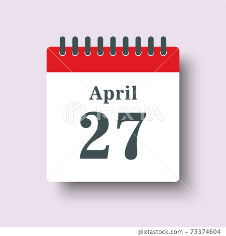 Icon day date 27 April, template calendar page - Stock Illustration ...