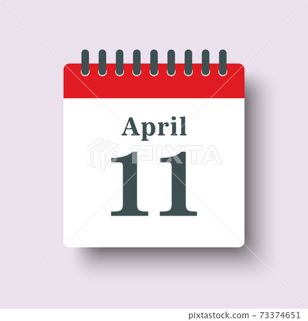 Icon day date 11 April, template calendar page - Stock Illustration ...