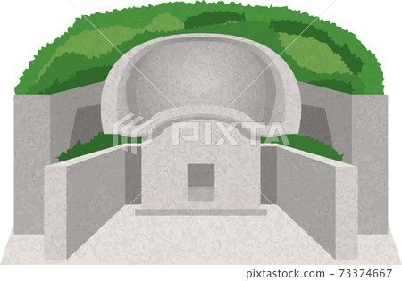 Image illustration of a grave (Turtleback tomb... - Stock Illustration ...
