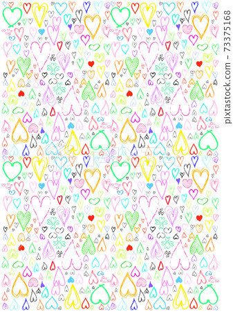 Heart line art colorful - Stock Illustration [73375168] - PIXTA