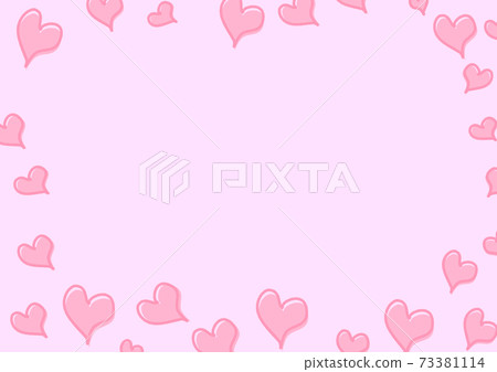 A pink message card full of hearts ♡ - Stock Illustration [73381114 ...