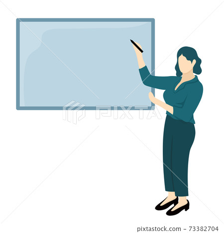 woman explain illustration - Stock Illustration [73382704] - PIXTA