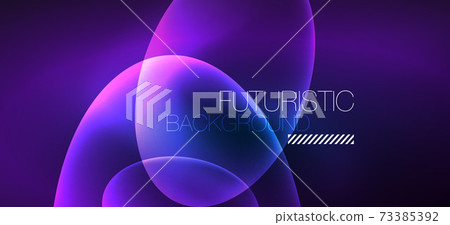 Neon ellipses abstract backgrounds. Shiny... - Stock Illustration ...