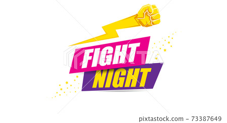 Fight night vector modern poster with text and... - Stock Illustration ...