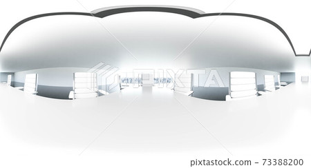 360 degree panorama of big office loft with... - Stock Illustration ...