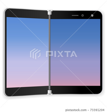 tablet device dual screen realistic design-插圖素材 [73391204] - PIXTA圖庫