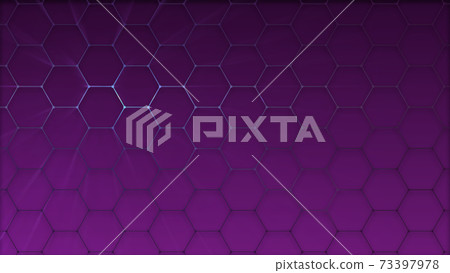 Violet honeycomb mosaic pattern. Futuristic... - Stock Illustration ...