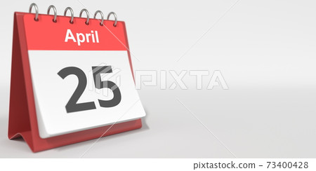 April 25 date written in German on the flip...-插圖素材 [73400428] - PIXTA圖庫