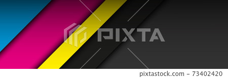 Black modern material header with overlapping... - Stock Illustration ...