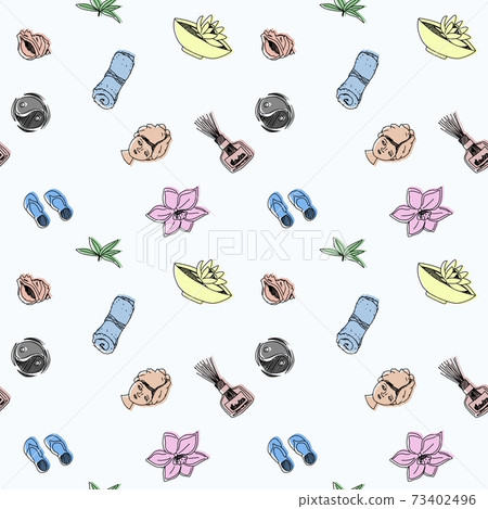 bright seamless pattern massage and spa for people - Stock Illustration ...