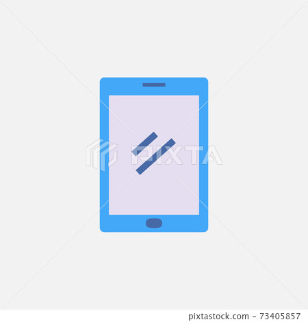 tablet pad device flat style icon vector... - Stock Illustration ...