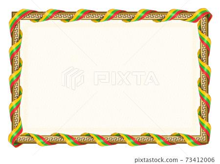 Horizontal frame and border with Myanmar flag - Stock Illustration ...