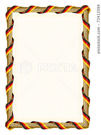 Vertical frame and border with Germany flag - Stock Illustration ...