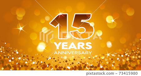 15 years anniversary vector icon, logo. Graphic...-插圖素材 [73415980 ...