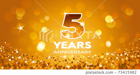 5 years anniversary vector icon, logo. Graphic... - Stock Illustration ...