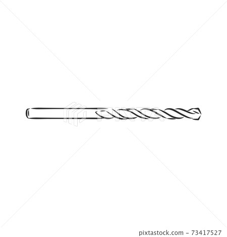 drill bit vector sketch illustration. Vector... - Stock Illustration ...
