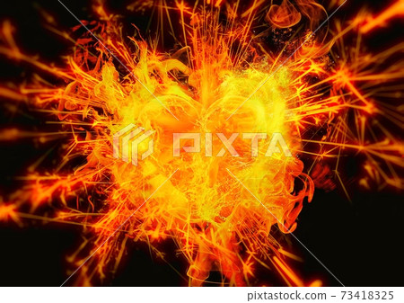 Abstract heart flame - Stock Illustration [73418325] - PIXTA