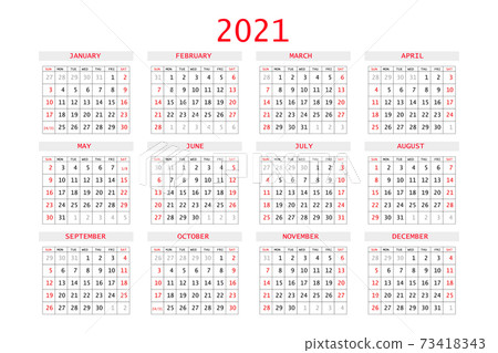 2021 calendar planner. Corporate week. Template... - Stock Illustration ...
